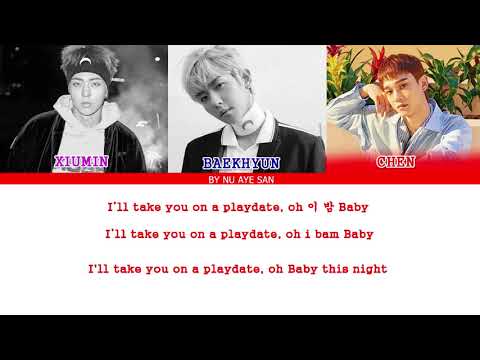EXO-CBX (첸백시) –“Playdate” Lyrics (Color Coded Lyrics_Ham_Rom_Eng)