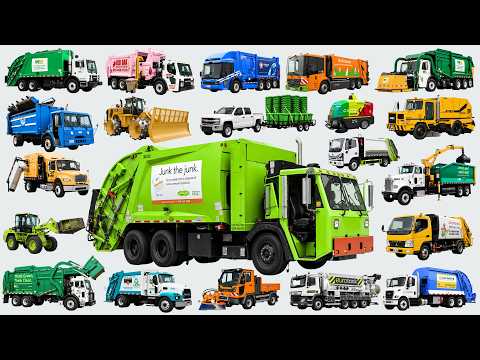 Learn Garbage Truck Names | Garbage Trucks for Kids | Vehicle Names in English
