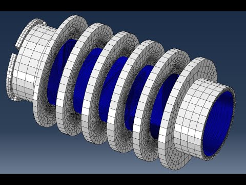 Bellows joint hydro forming in Abaqus - YouTube