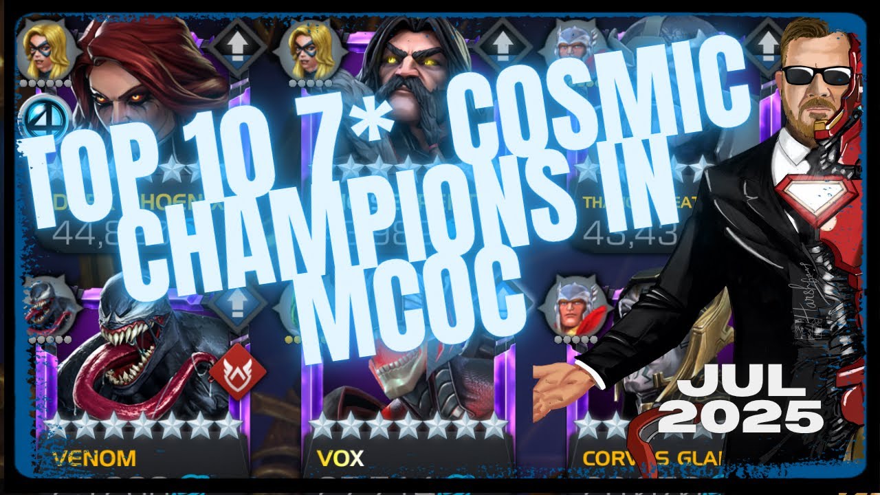 TOP 10 Cosmic Champions In MCOC! July 2025 MCOC Ranking Series Video 9 ...