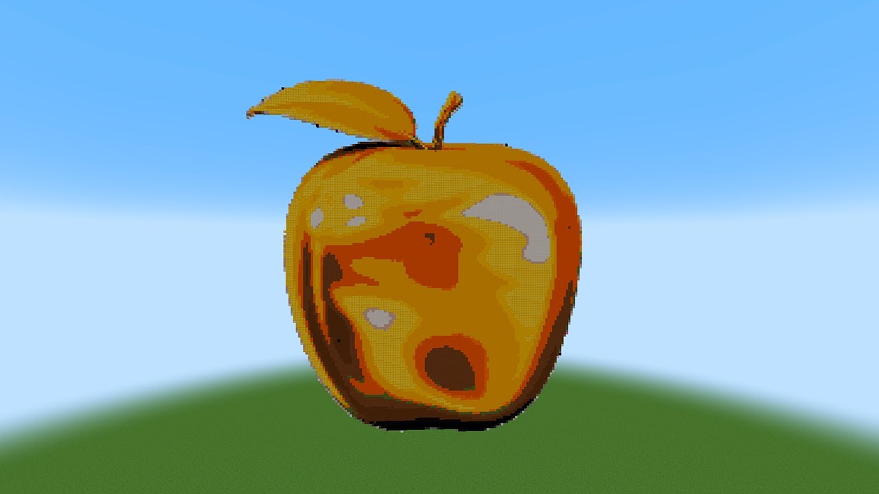 Golden Apple Minecraft Pixel Art - YouTube