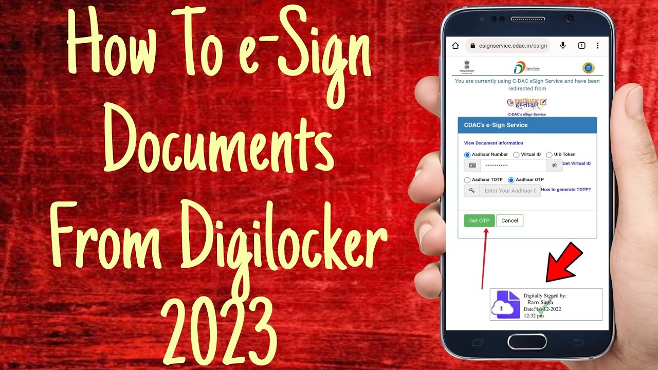 How To e-Sign Documents From Digilocker 2023 | Digilocker eSign ...