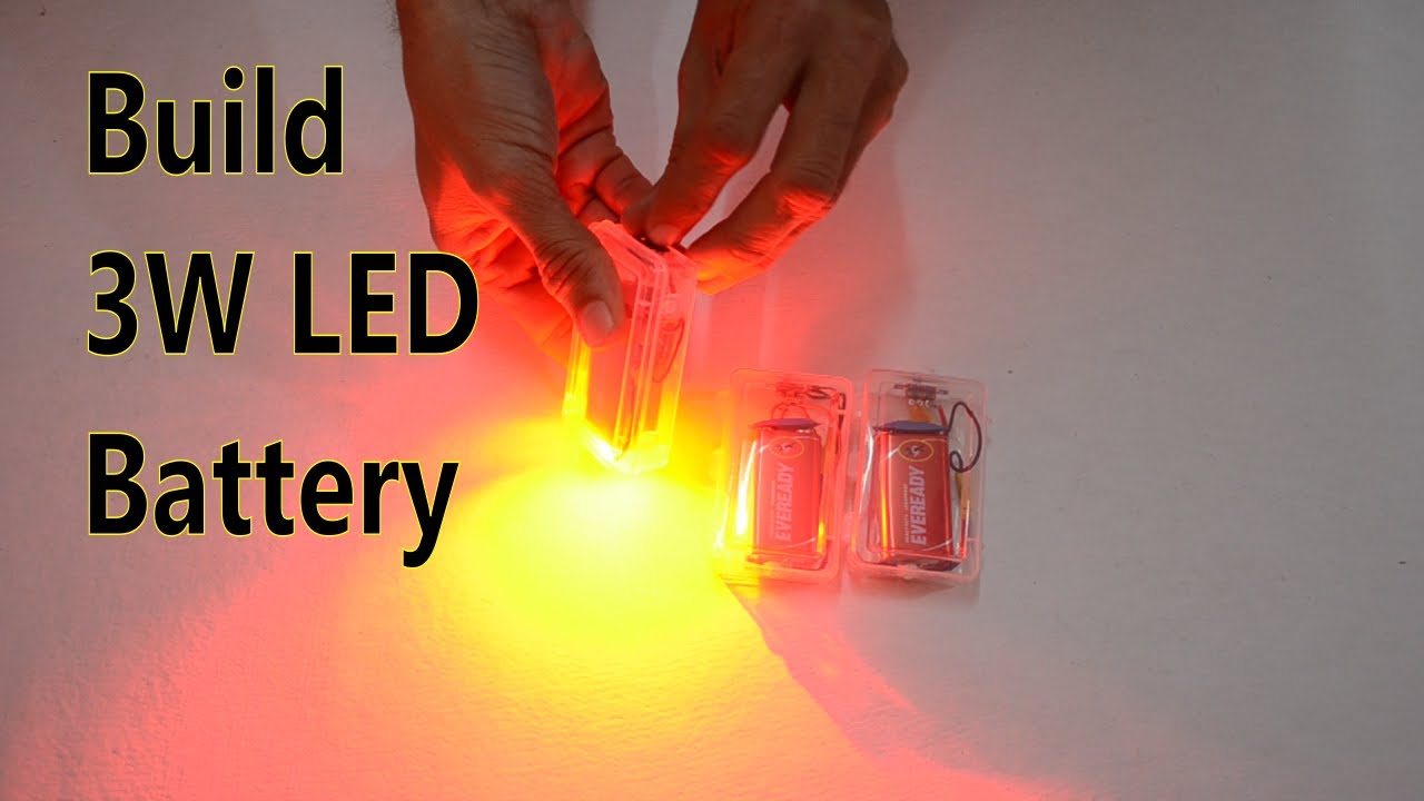 Build 3W LED Battery with primary colors - Red Green and Blue - YouTube