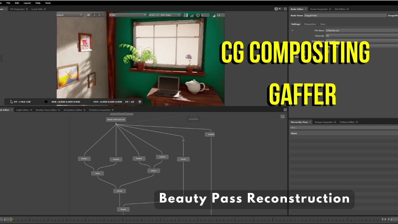 CG Comp Lookdev in Gaffer | Multipass Compositing - YouTube