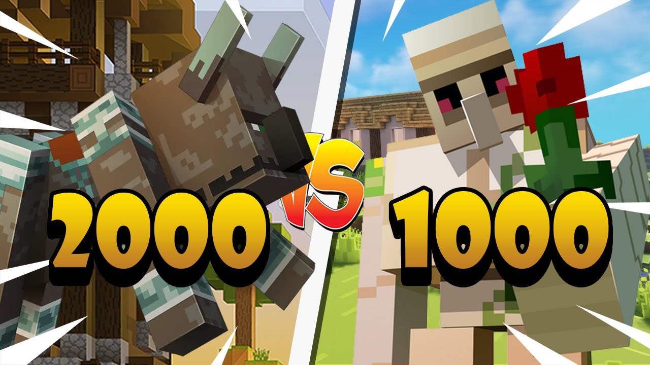 2000 Devastadores vs 1000 Iron Golens - Minecraft - YouTube