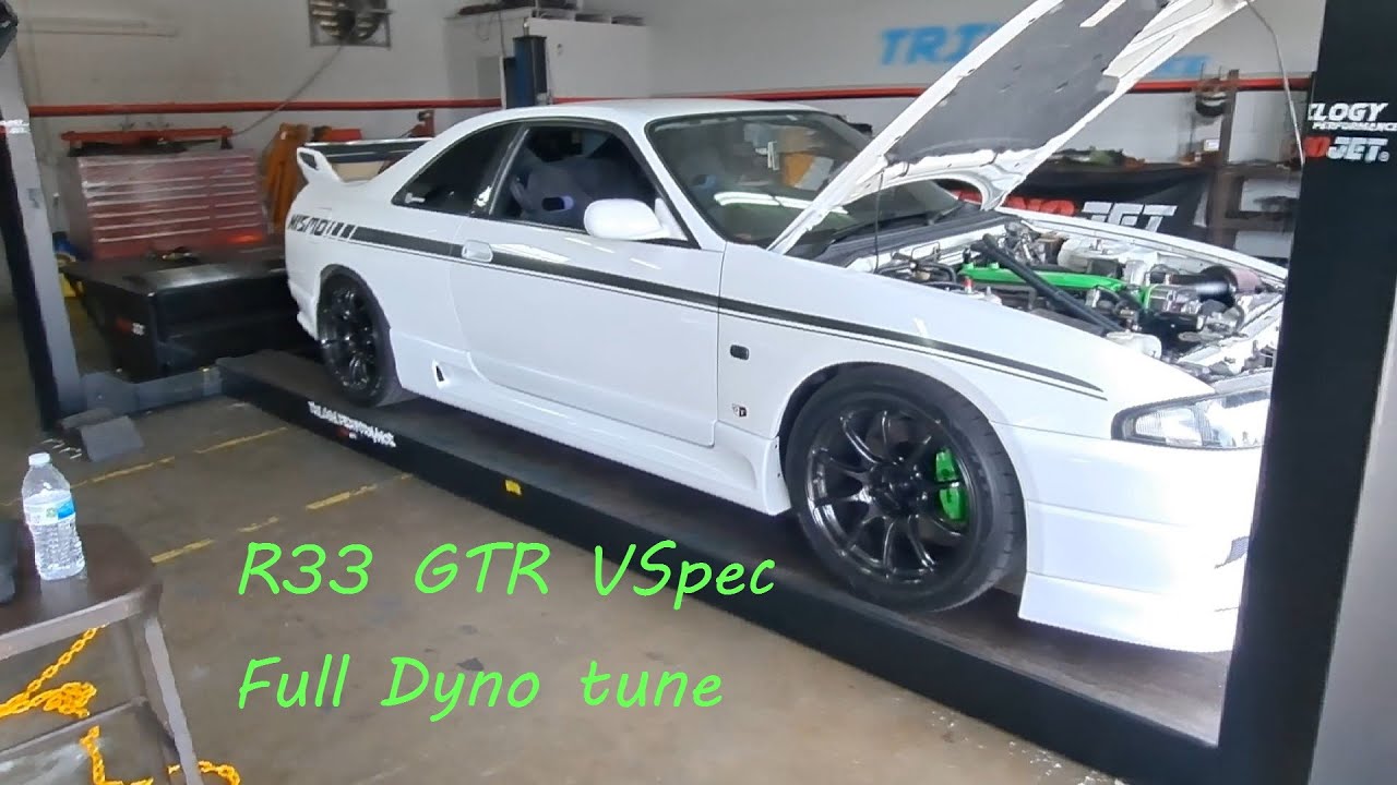 Nissan Skyline R33 GTR Vspec full dyno tune @ Trilogy Performance - YouTube