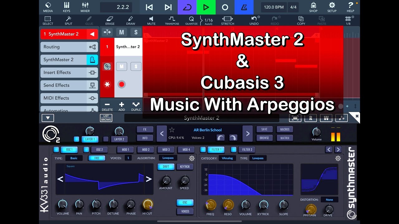 SynthMaster 2 - Cubasis 3 - Making Music With Arpeggios - Tutorial for ...