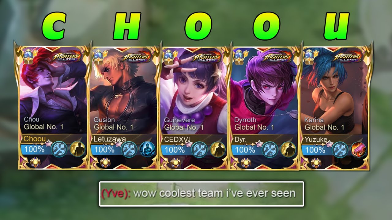 KOF SKINS + 5 YOUTUBERS IN ONE TEAM !! (C.H.O.O.U SQUAD) 😱 - YouTube