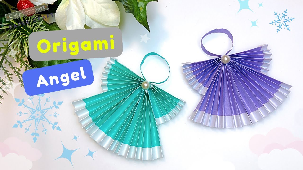 DIY Paper ANGEL Ornament | How to Make a cute Paper Angel | Origami ...