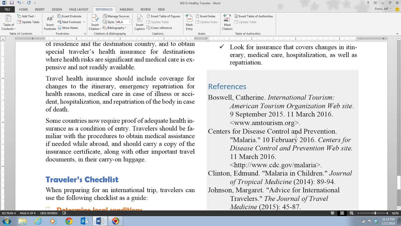 Word 2013 Unit D Video 9 - Manage Sources and Create a Bibliography ...
