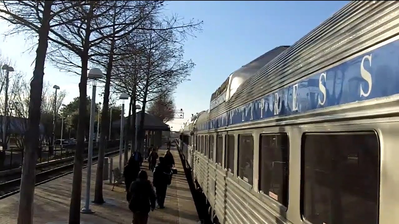 Budd Rail Diesel Cars on the Trinity Railway Express - YouTube