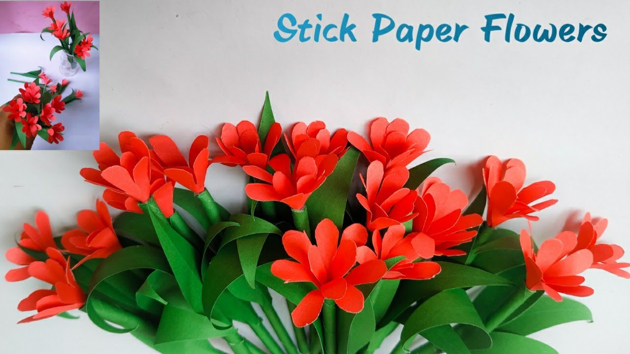 DIY How to make Easy Paper Flowers | kagojer ful | ful banano Paper ...