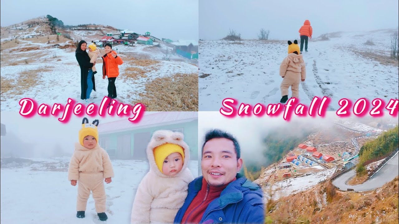 darjeeling snowfall 2024 || my village to tonglu short trip in snow ...
