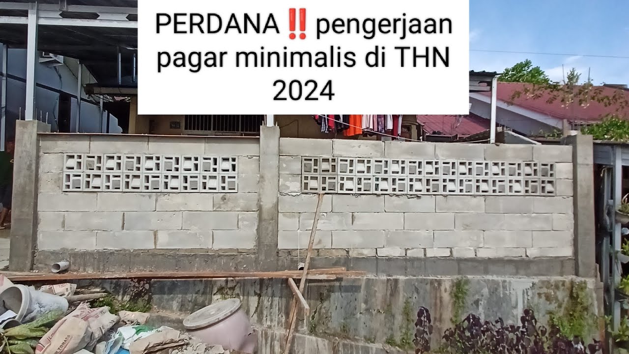 part 1Pemasangan bata Hebel,plester dan pemasangan loster pagar Rumah ...