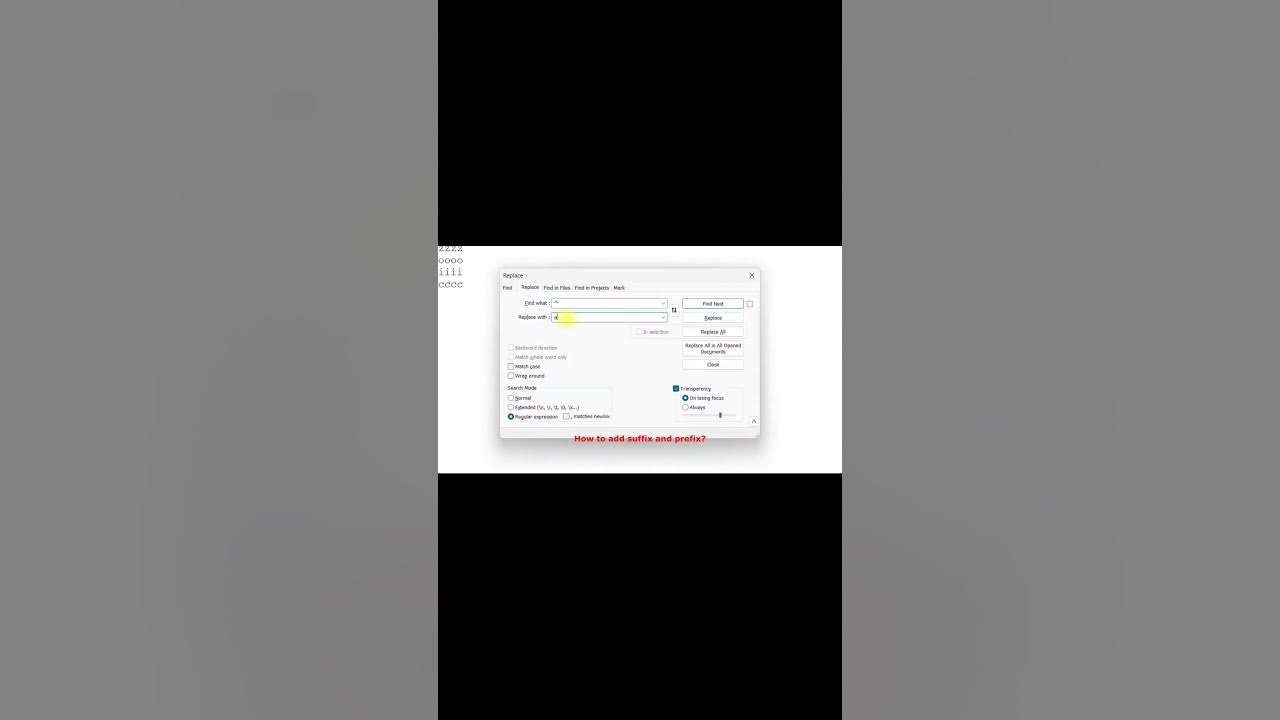 Notepad++ tricks. How to add prefixes and suffixes. - YouTube