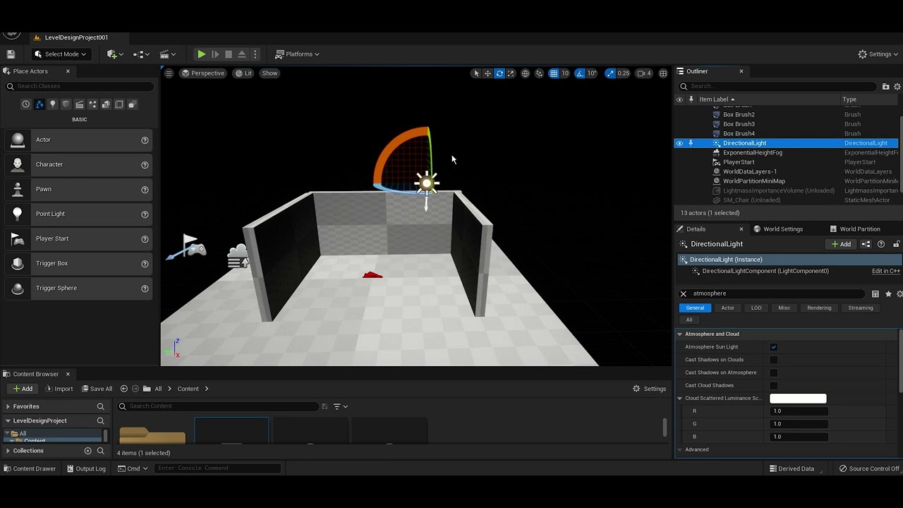 05 02 01 Rotation Atmospehere Sun Light Directional Light Unreal Engine ...