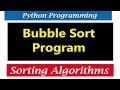 Bubble Sort Program in Python Programming | Amulya's Academy