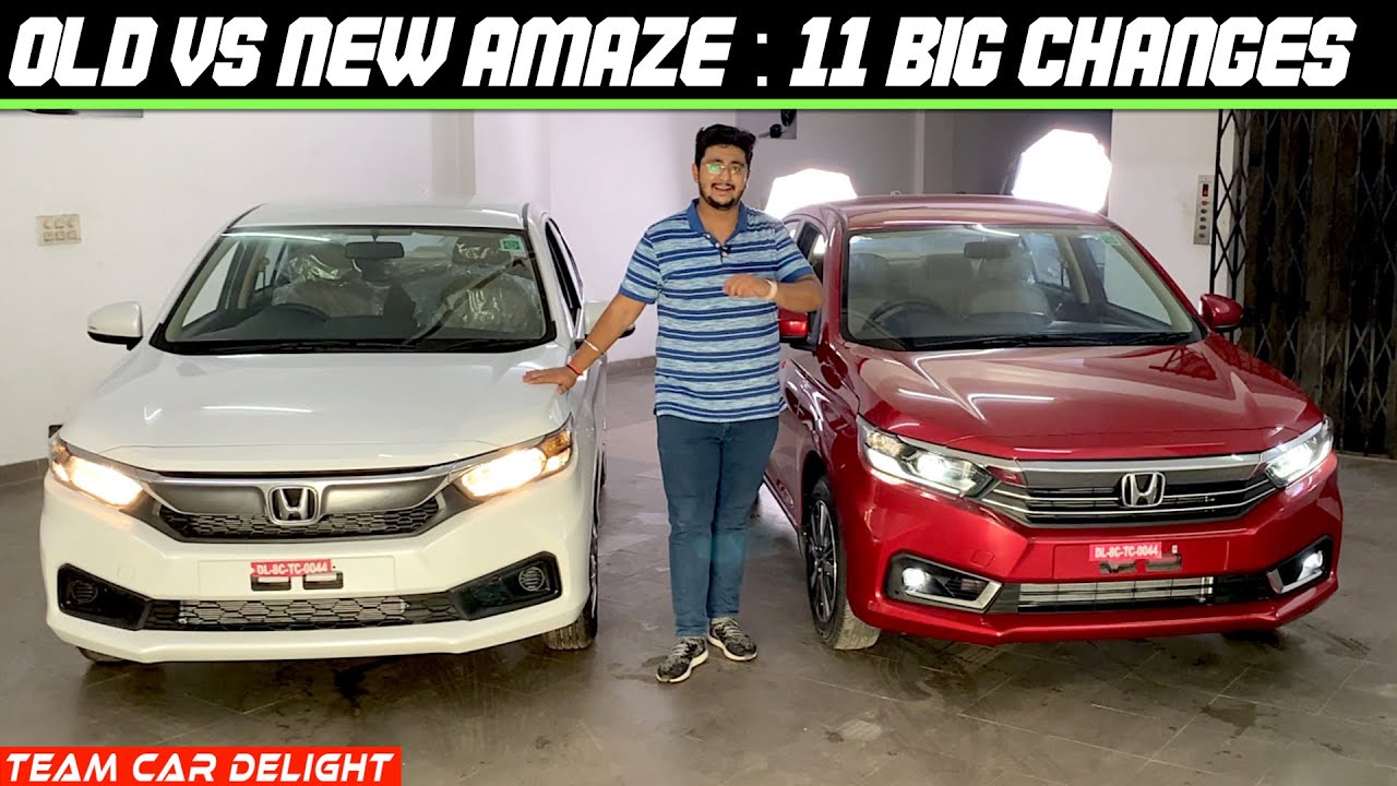 Old vs New Honda Amaze 2022 - 11 Big Changes - Full Comparison | Honda ...