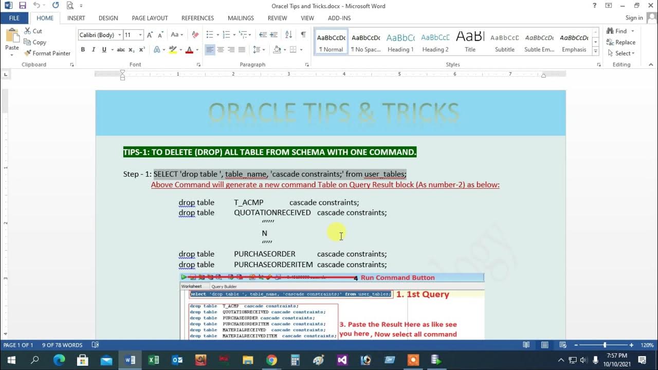 How To Drop Multiple Table In A Single SQL Command SQL DEVELOPER how-to-drop-multiple-table-in-a-single-sql-command-sql-developer