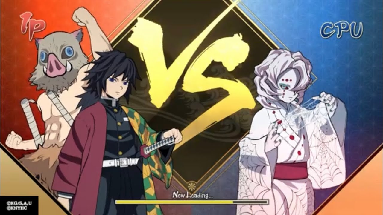 Giyu & Inosuke vs Rui_Demon Slayer-Kimetsu no Yaiba-The Hinokami ...