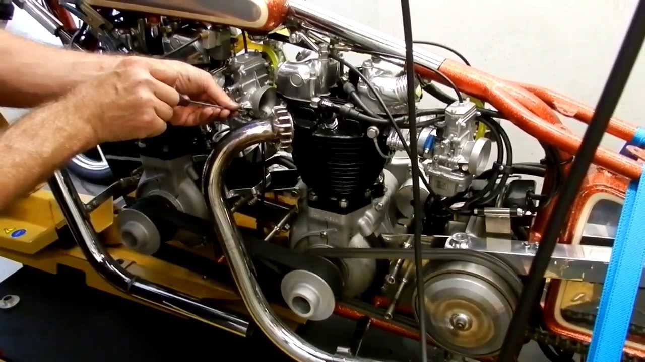 'Double Vision' Dual Engine 1955 Triumph Land Speed Motorcycle Dyno ...