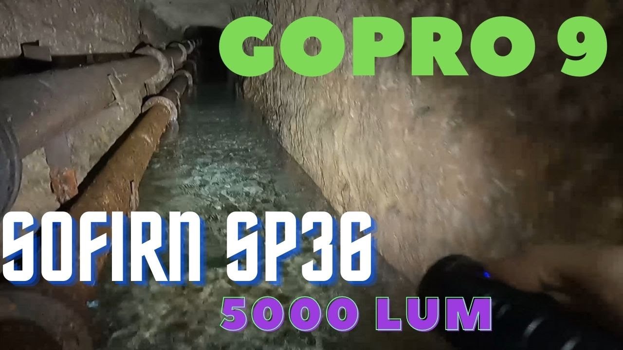 GoPro Hero 9 + Sofirn SP36 underground drainage system test - YouTube