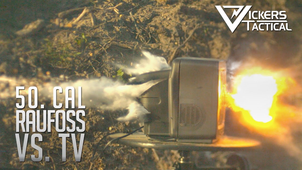 Larry Shoots a Television with 50 cal Raufoss - YouTube