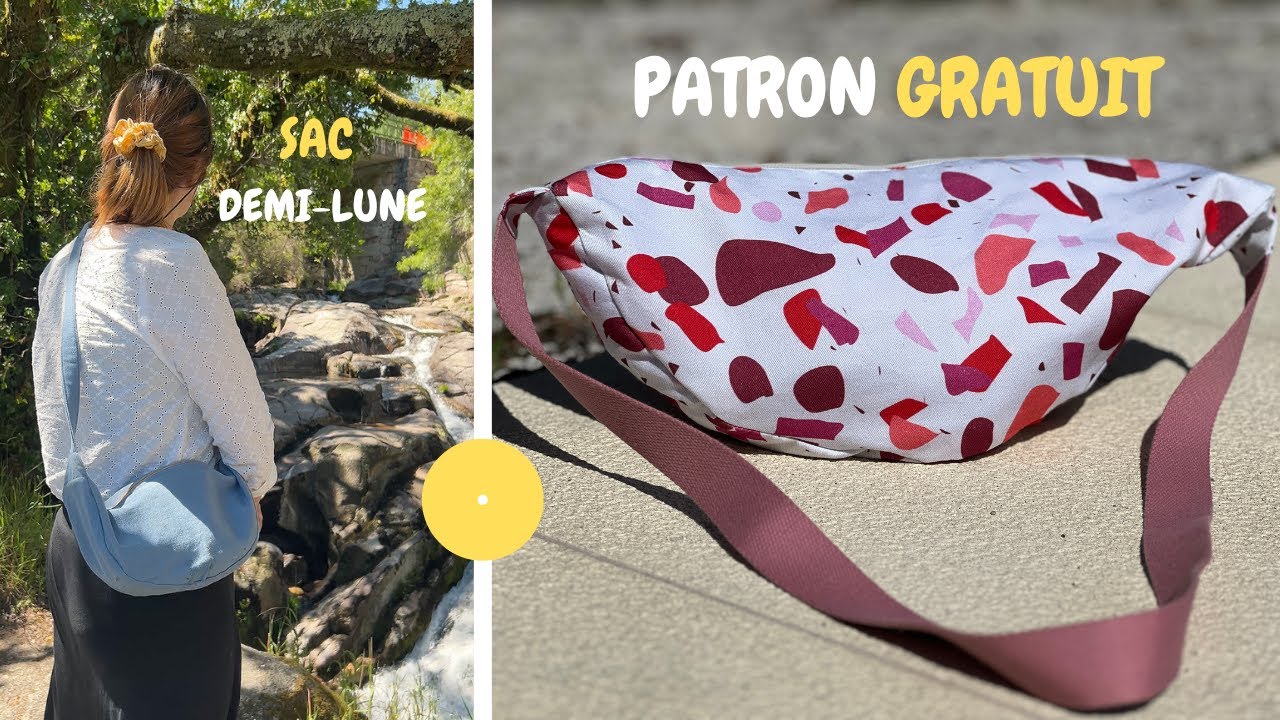 PATRON GRATUIT - Coudre un sac banane demi-lune - Sac "Luna ...