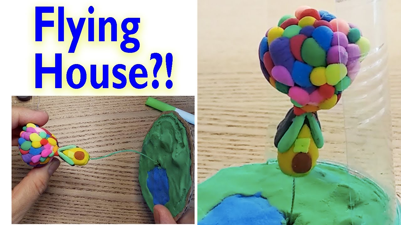 Flying Ultra-Light Polymer Clay House With Magnet - YouTube