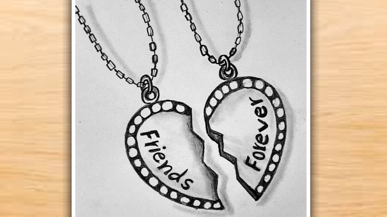 BFF Drawings Easy Step by Step | Pencil Sketch Drawing | Pencil Drawing ...