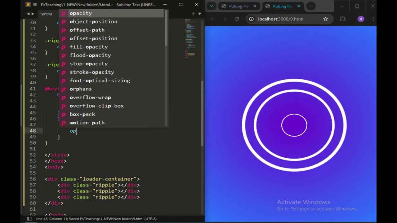Pulsing Ripple Loader | HTML CSS | html loader | DoolotTech - YouTube