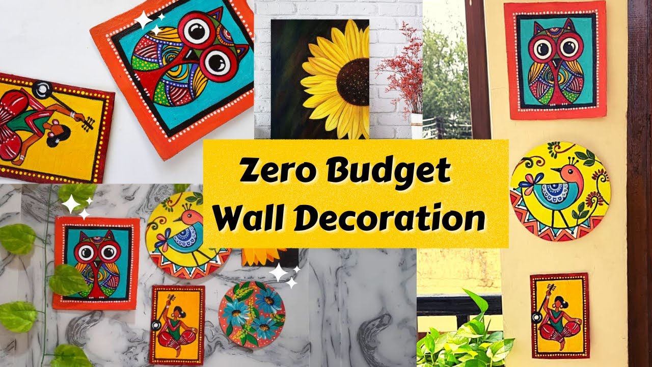 Quick and Easy Decoration Ideas for your boring Walls 😍😍 l Zero Budget ...