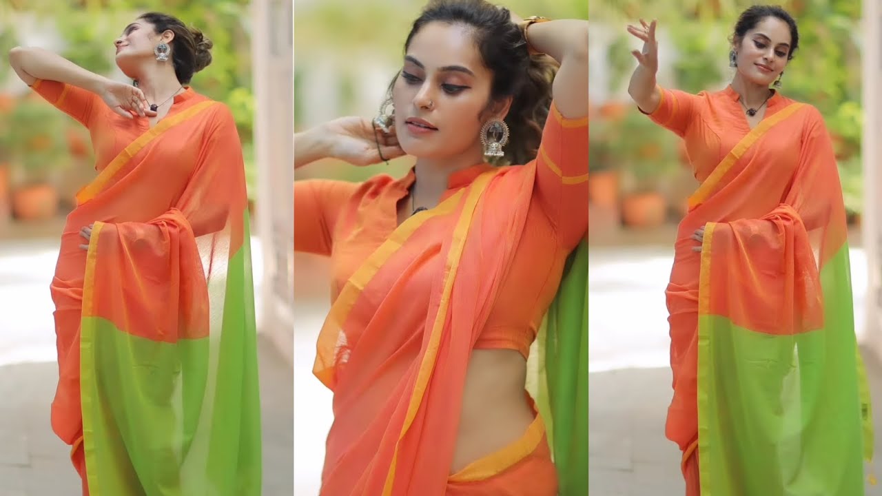 shruthika 🧡 simple fancysarees #sruthika #sruthikaa #saree #dressdesign ...