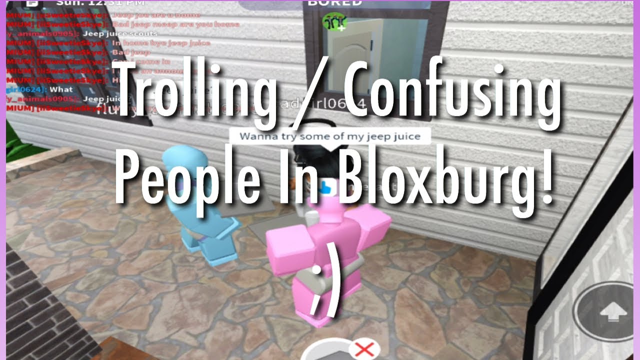 Trolling / Confusing People In Bloxburg! *funny* With: Fluffy ;) - YouTube