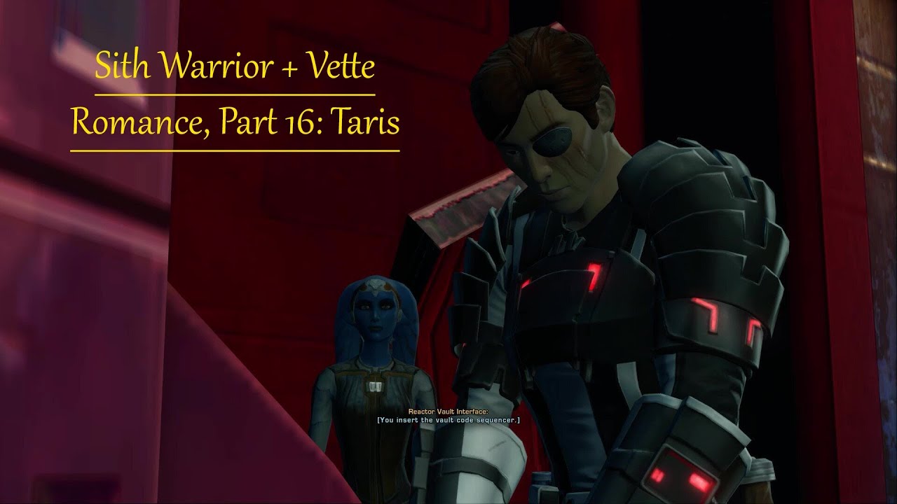 SWTOR: Sith Warrior + Vette Romance, Part 16- Taris - YouTube