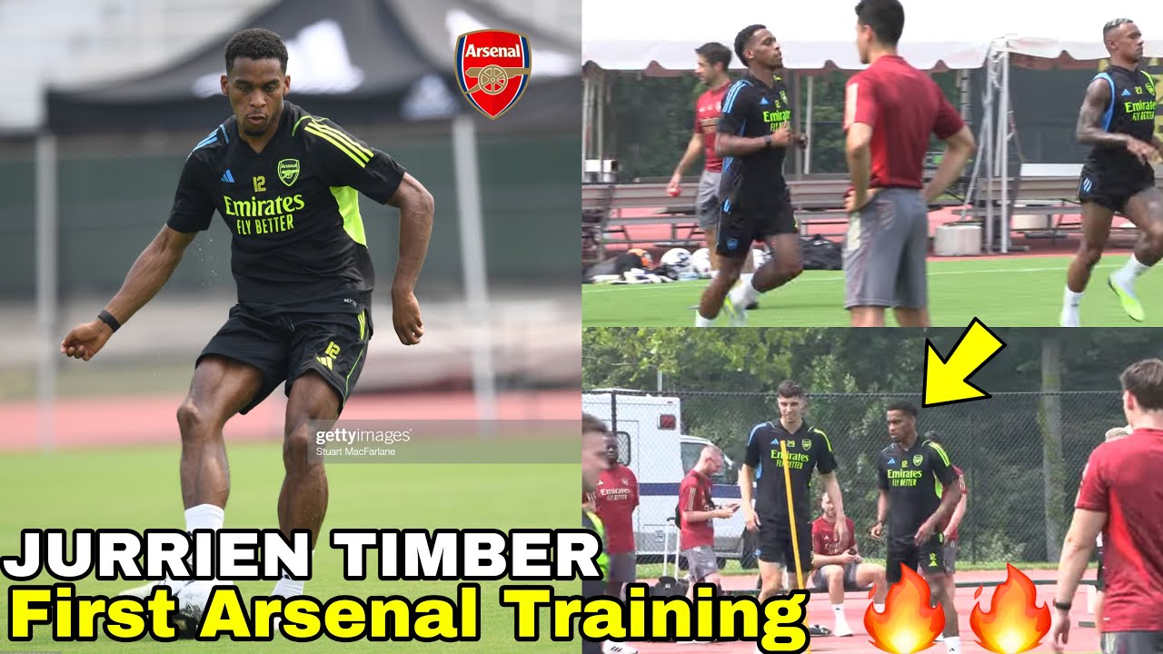 Jurrien Timber First Arsenal Training in USA!🔥Arteta Impressed👍Arsenal ...