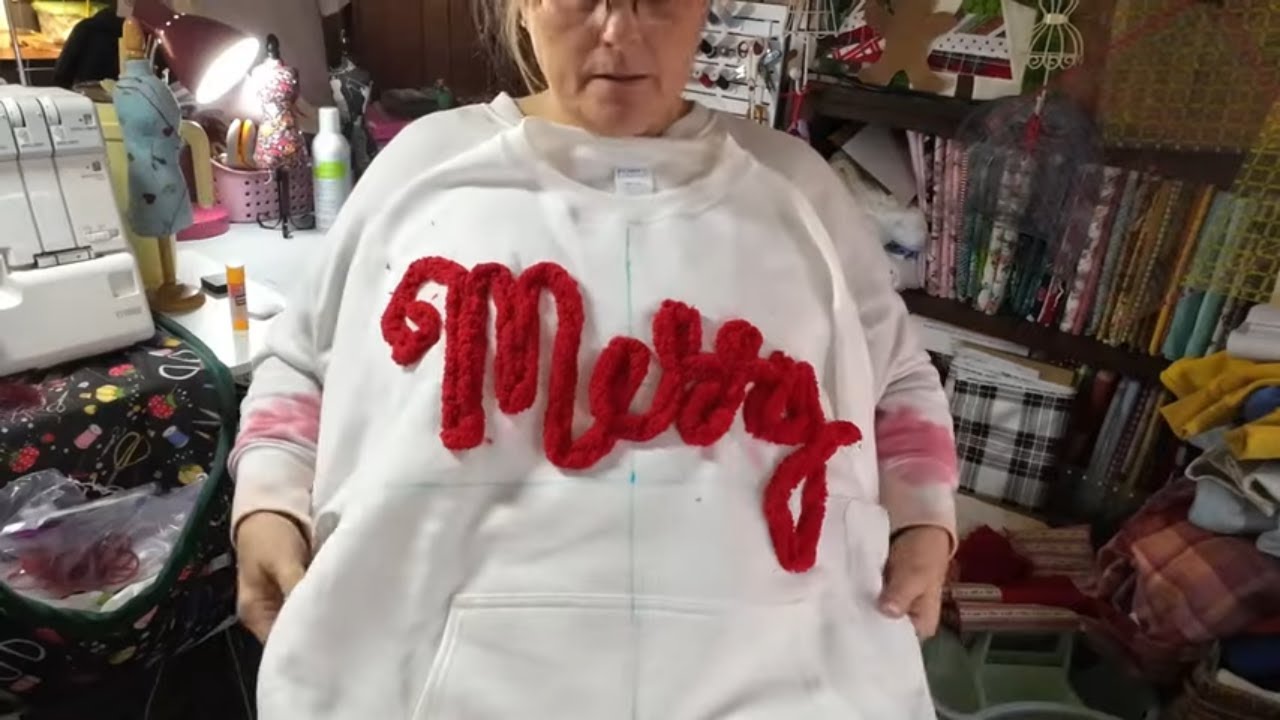 How to make a Chenille Word Sweatshirt - YouTube