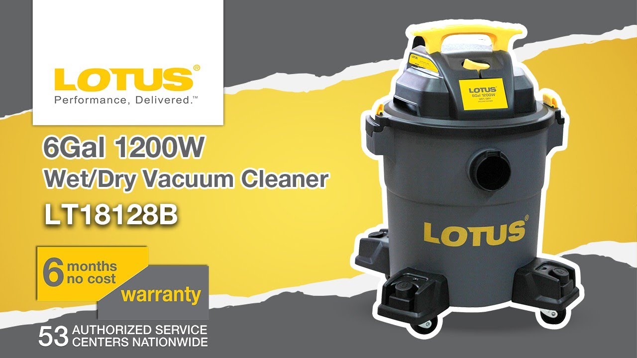 Lotus Vacuum Wet/Dry 6gal LT18128B - YouTube