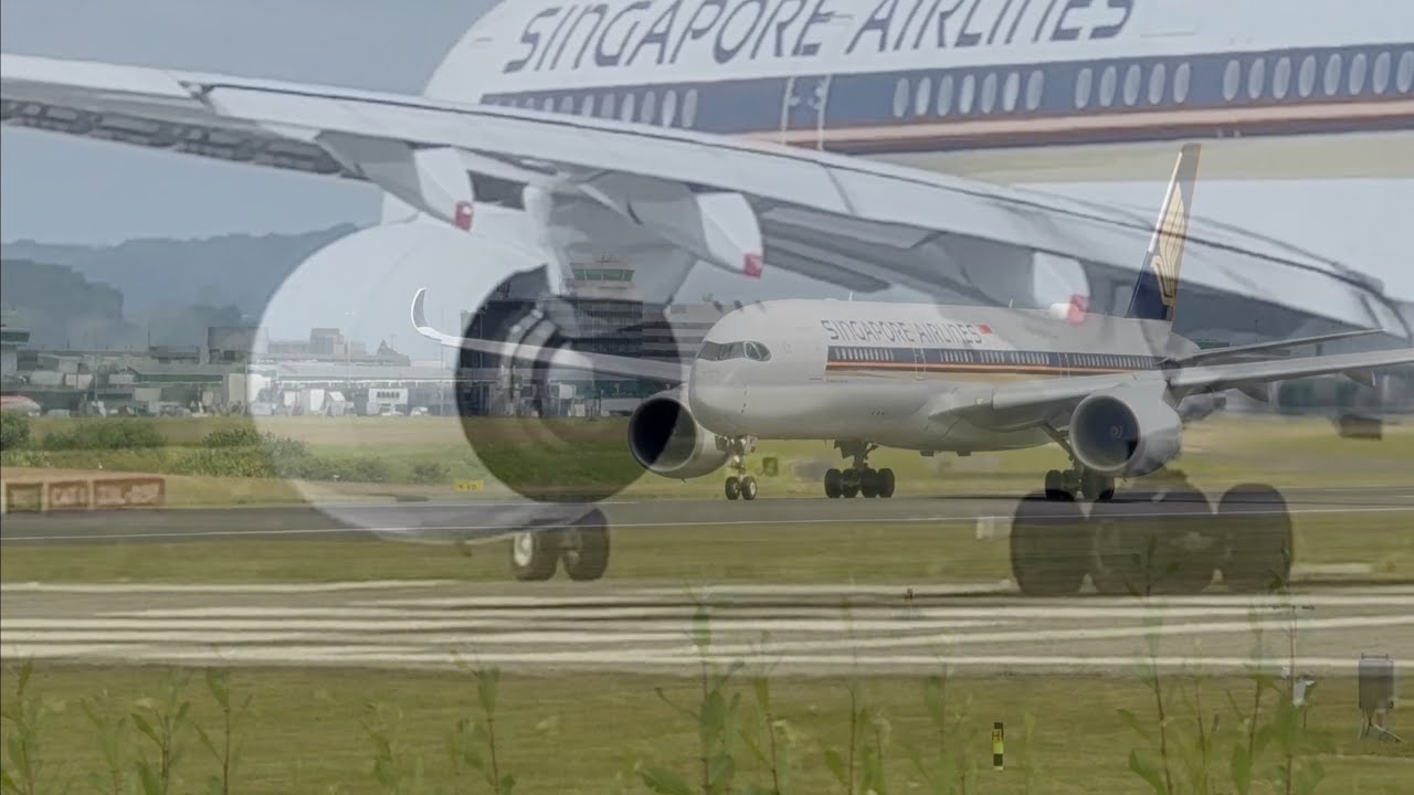 Extreme Close Up A350 Take Off 4K | Singapore Airlines - YouTube
