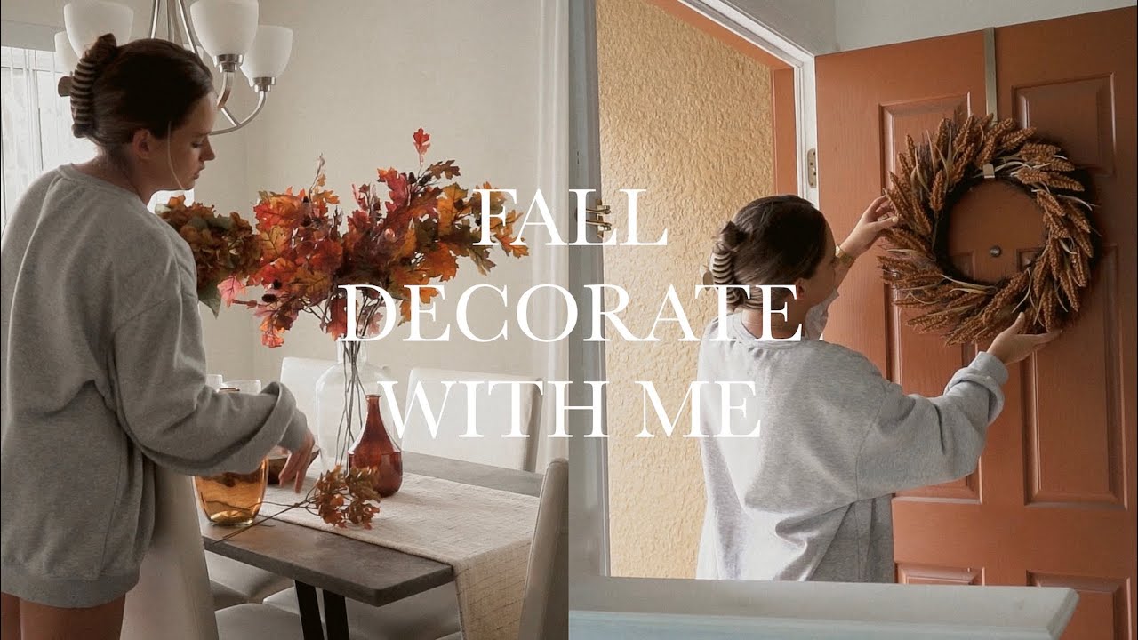 FALL DECORATE WITH ME | neutral and minimal fall decor - YouTube