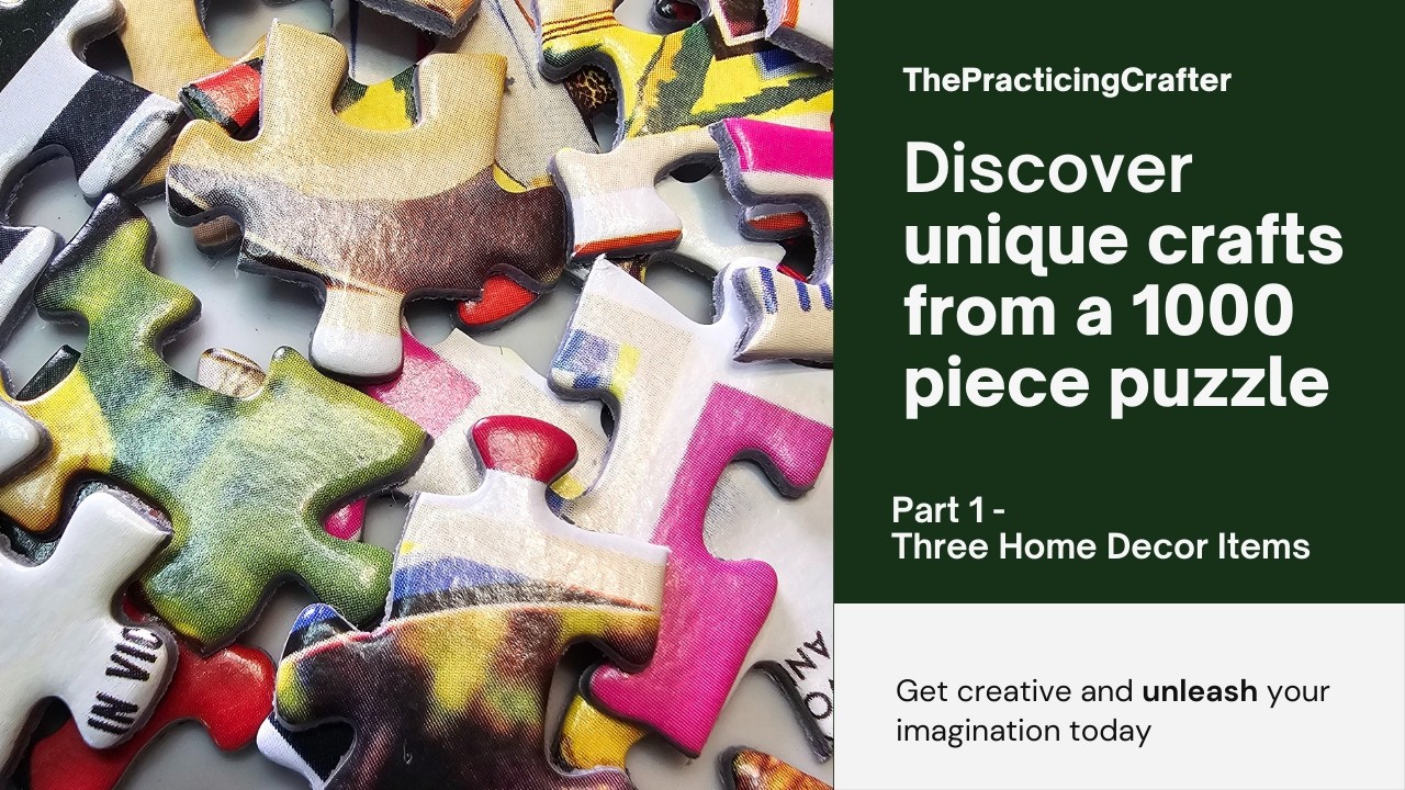 Puzzle Crafts- Part 1- Three Home Decor Ideas Using Puzzle Pieces - YouTube