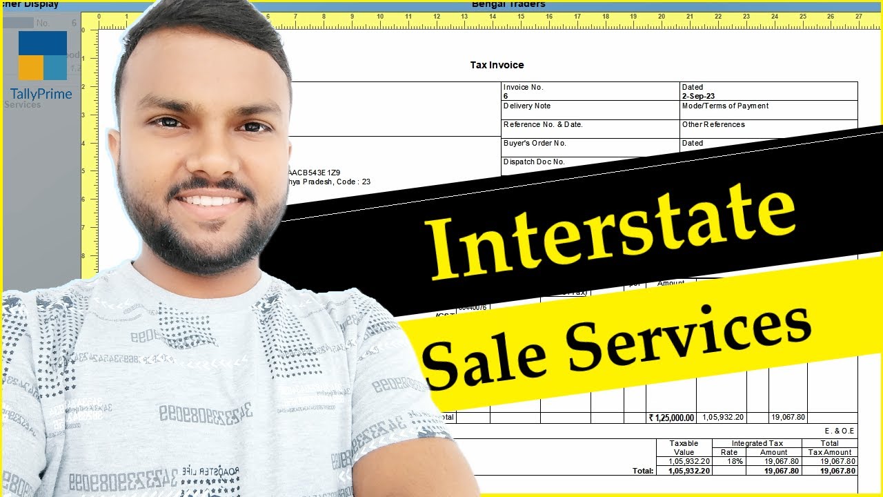 Interstate Service Sales with Inclusive GST | Tally Prime - YouTube