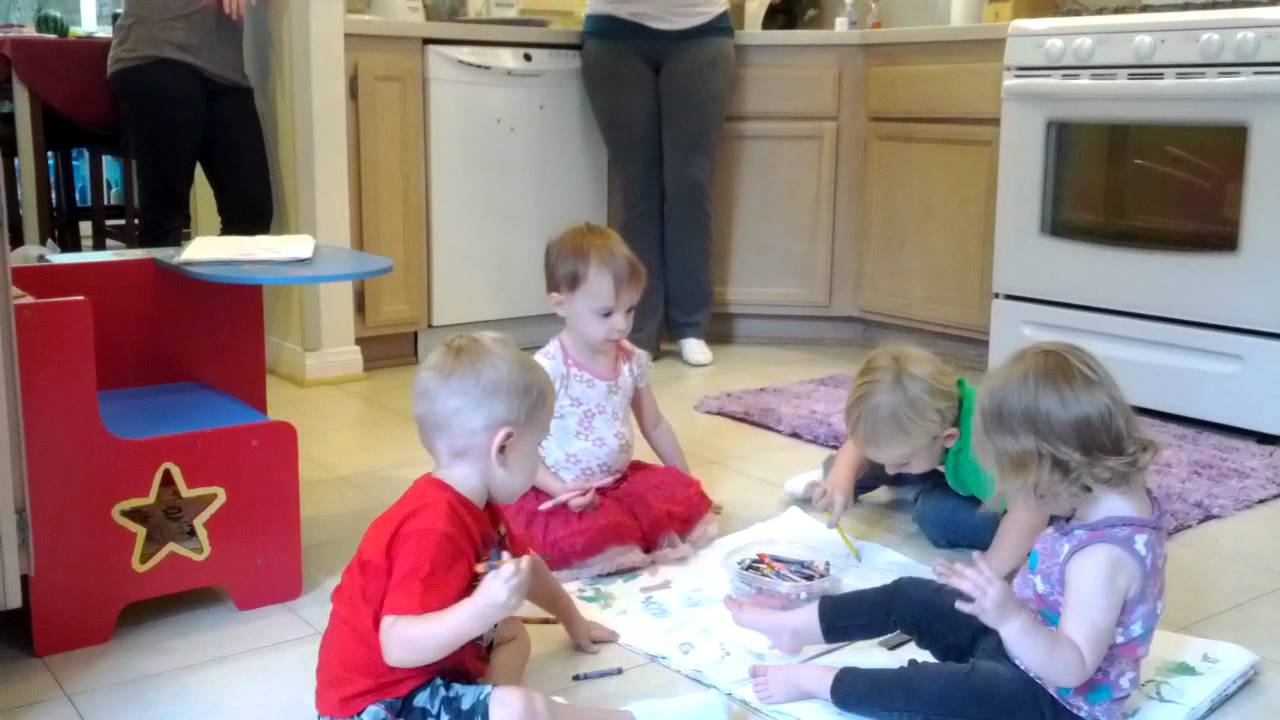 2012, October 4 - Home. MOMS Club playdate. Drawing. VID_20121004 ...