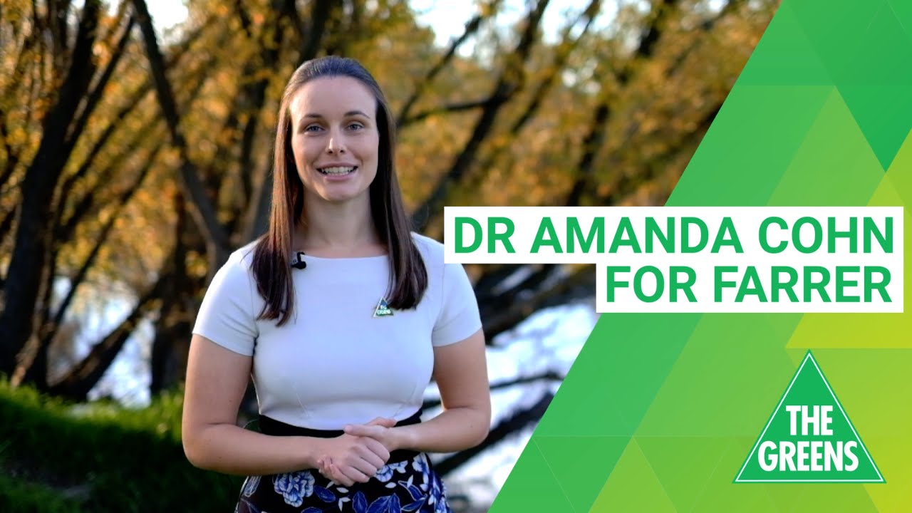 Introducing Dr Amanda Cohn - Greens for Farrer - YouTube