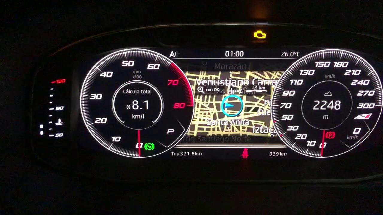 Tablero digital cockpit Seat Cupra Mexico - YouTube