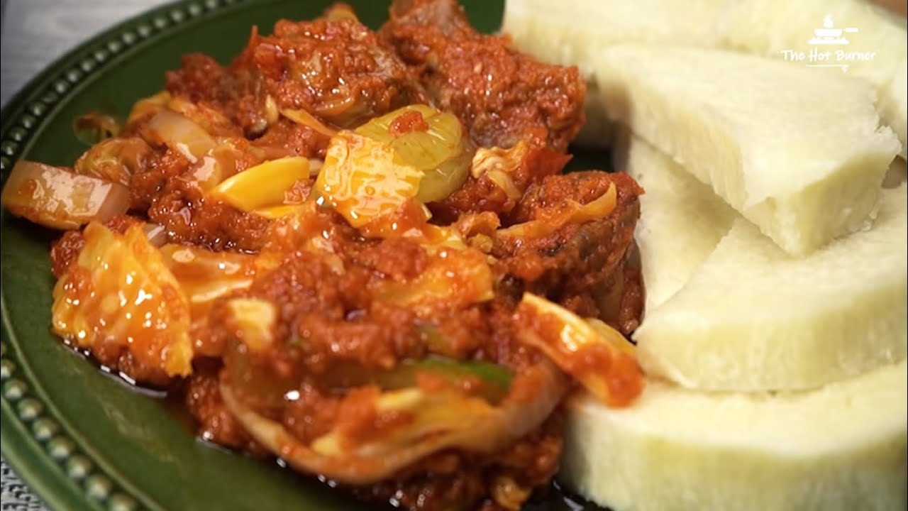 Delicious Ghanaian Gizzard Vegetables Gravy with Yam. Lunchtime recipe ...