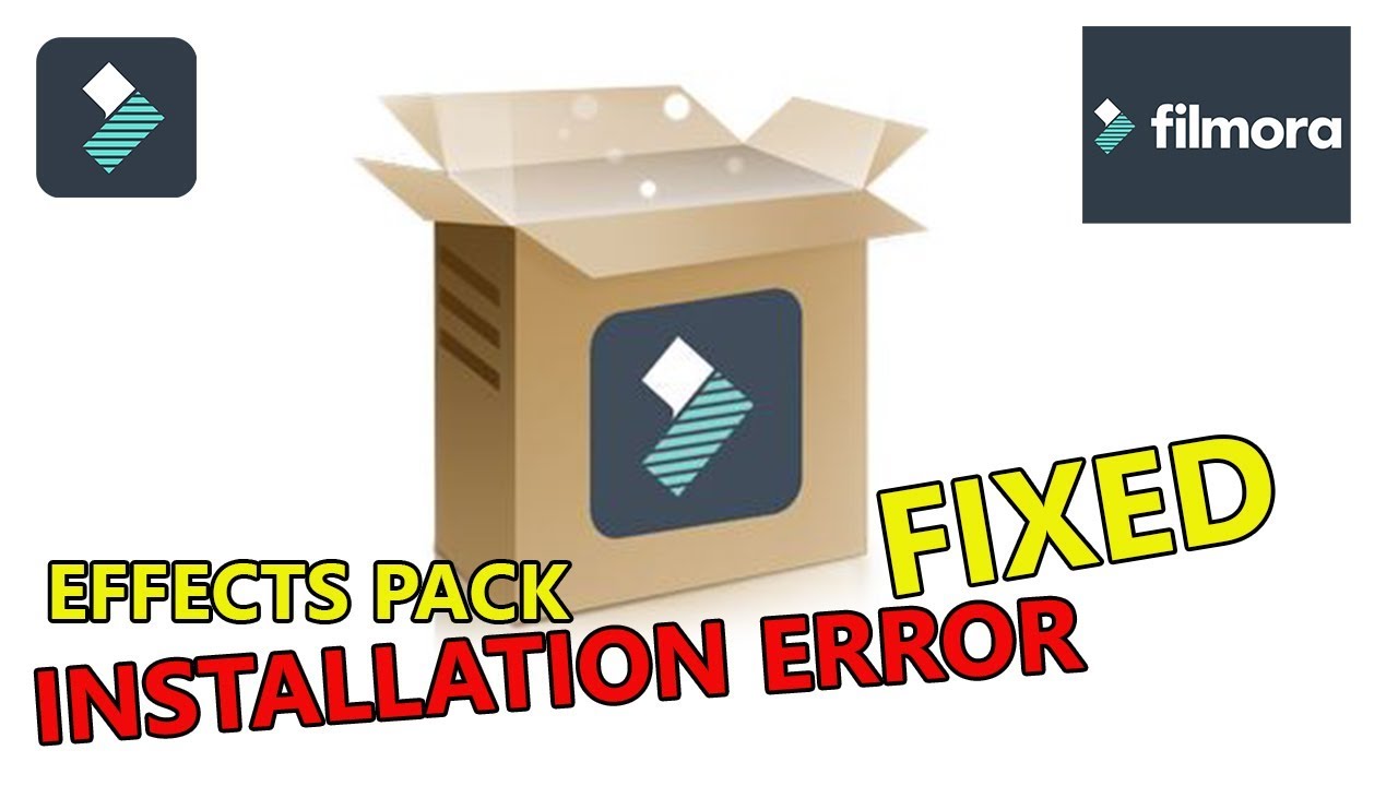 wondershare filmora effect pack installation errors FIXED !!! - YouTube
