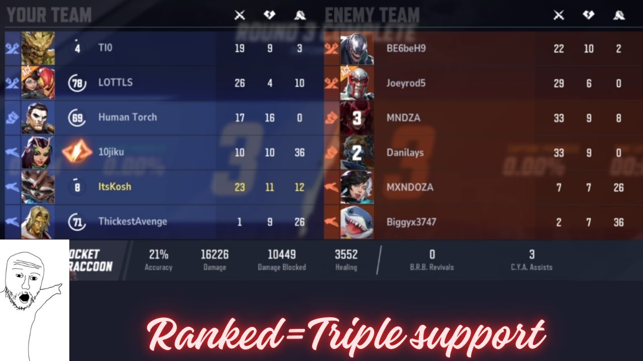 Ranked Game = Triple Support (Marvel Rivals) - YouTube