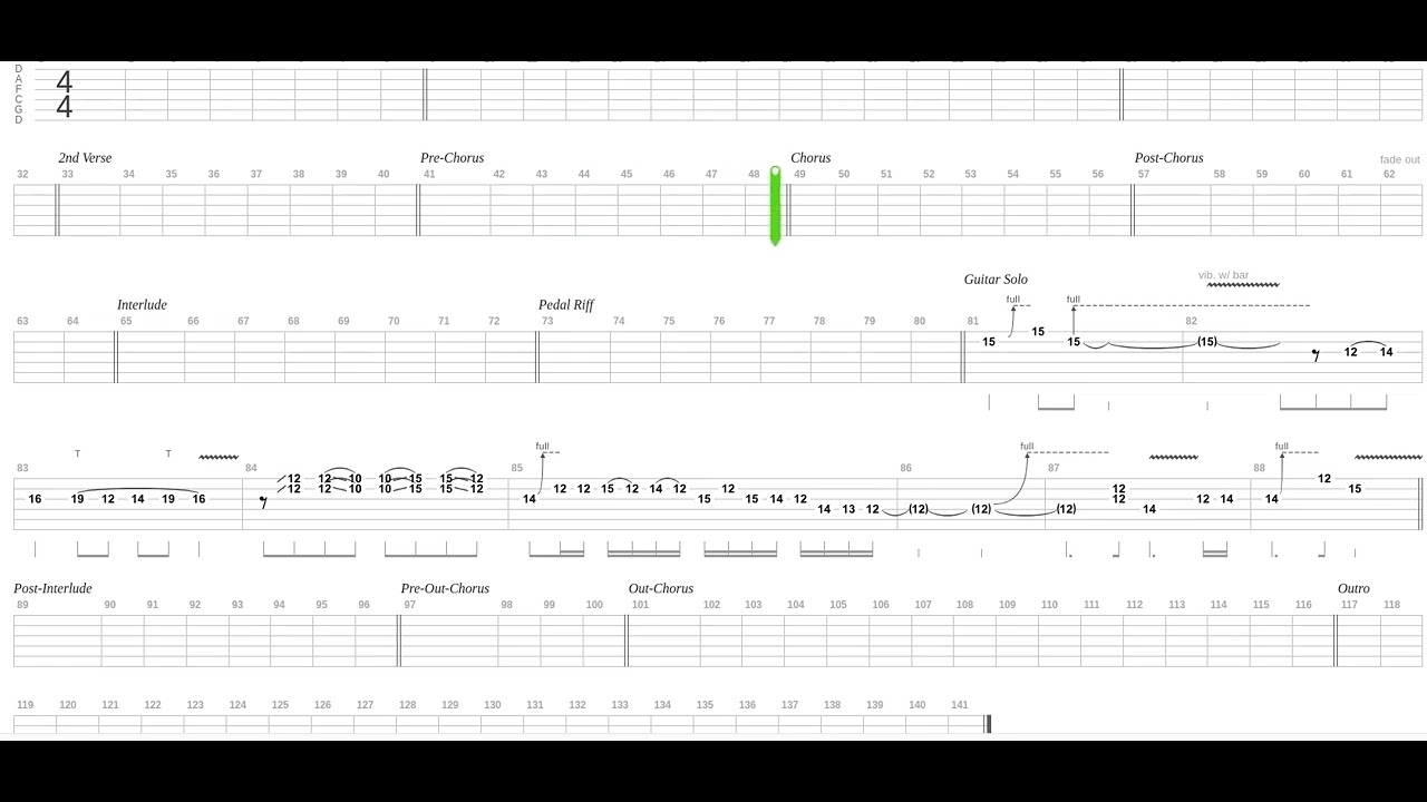 Nemo Tab by Nightwish + Guitar only + Guitar tab - YouTube