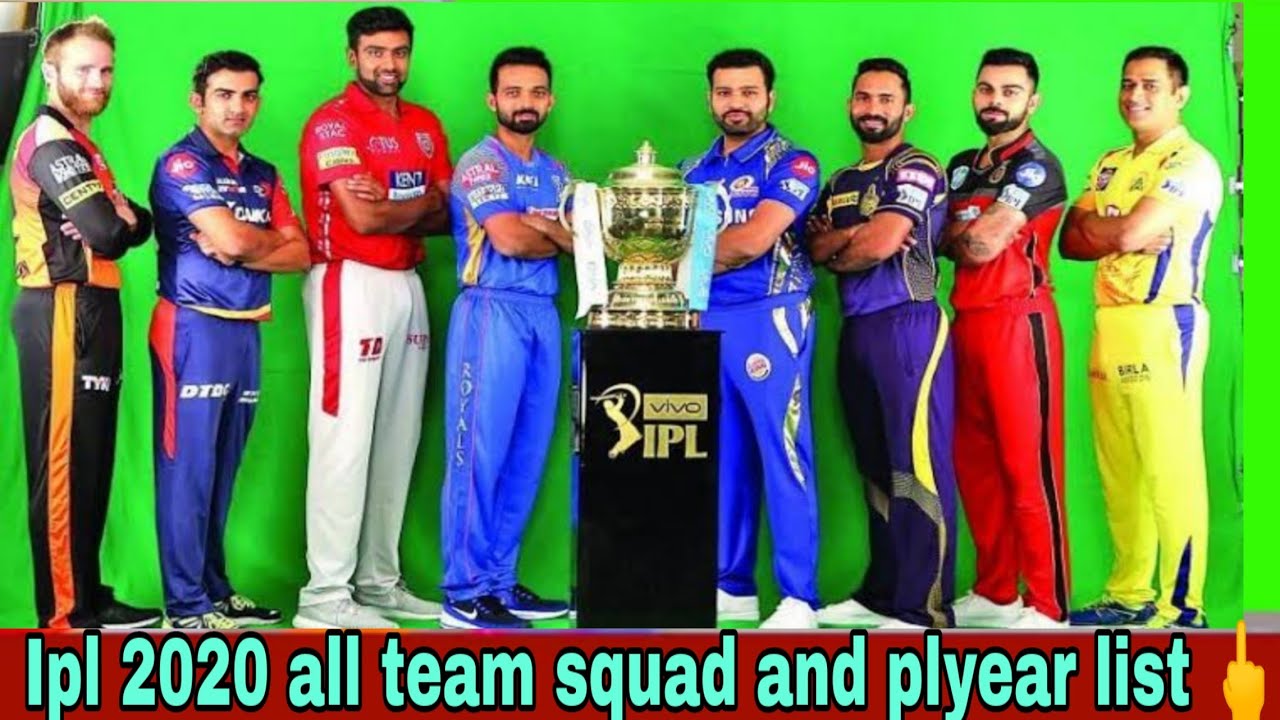 Ipl 2020 all team full squad and player list👈🖕 - YouTube